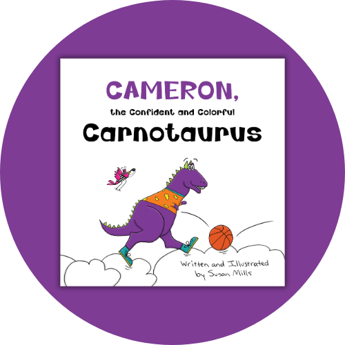 Cameron, the Confident and Colorful Carnotaurus - Rainbow Sparrow